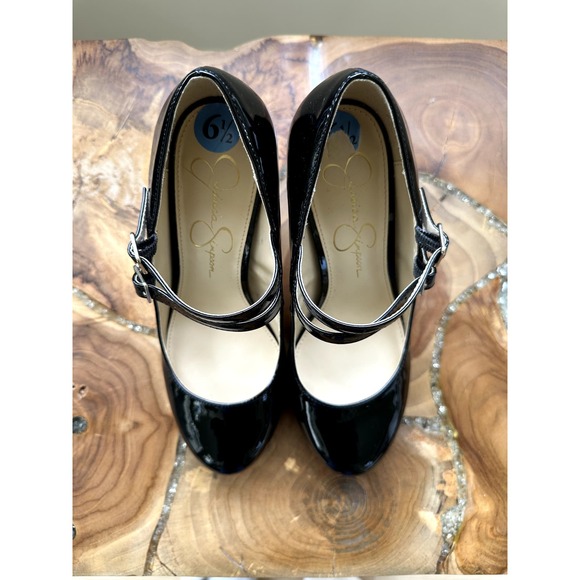 Jessica Simpson | Shoes | Euc Jessica Simpson Black Patent Leather ...